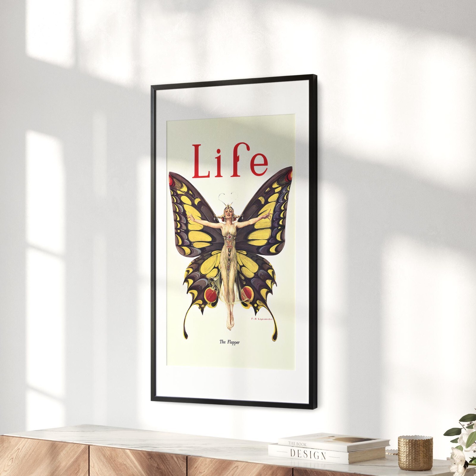 Life Magazine The Flapper 1922 Butterfly Women Girls 1920 Wall Art ...