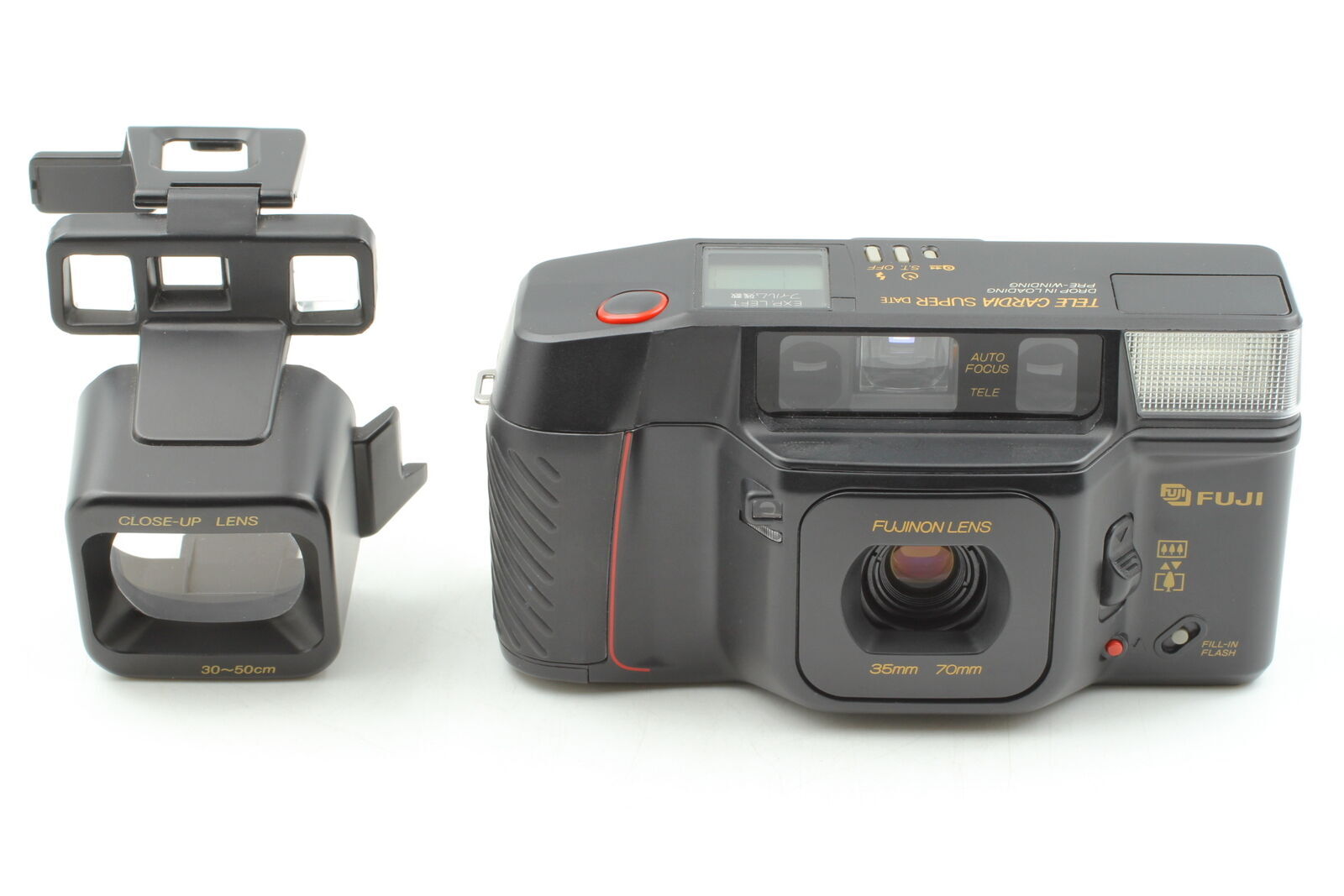 [Almost MINT w/ Close-up Lens] Fujifilm TELE CARDIA Super Date Camera ...