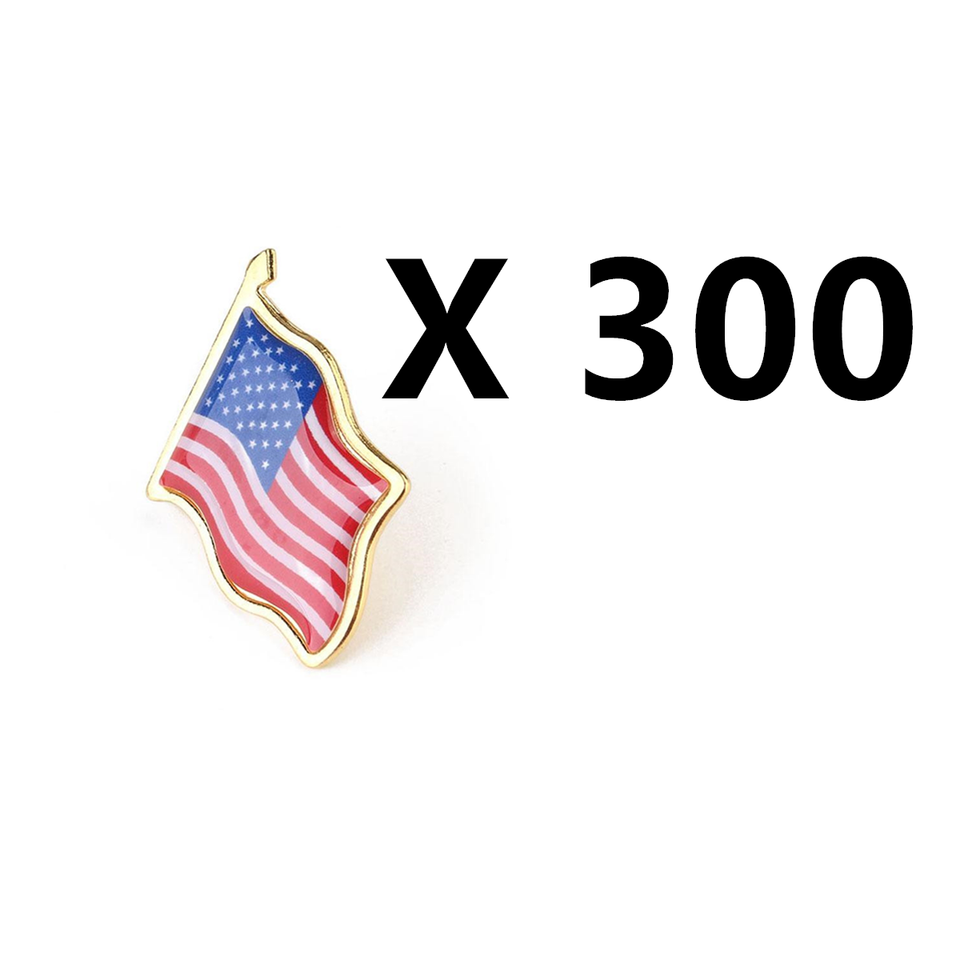 Lot of 20-500 AMERICAN FLAG LAPEL PINS United States USA Hat Tie Tack ...