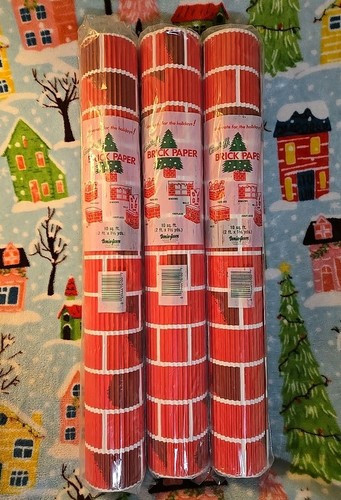Vintage Corobuff Red Brick Corrugated Paper, 3 Rolls, 10 Sq. Ft. Each ...