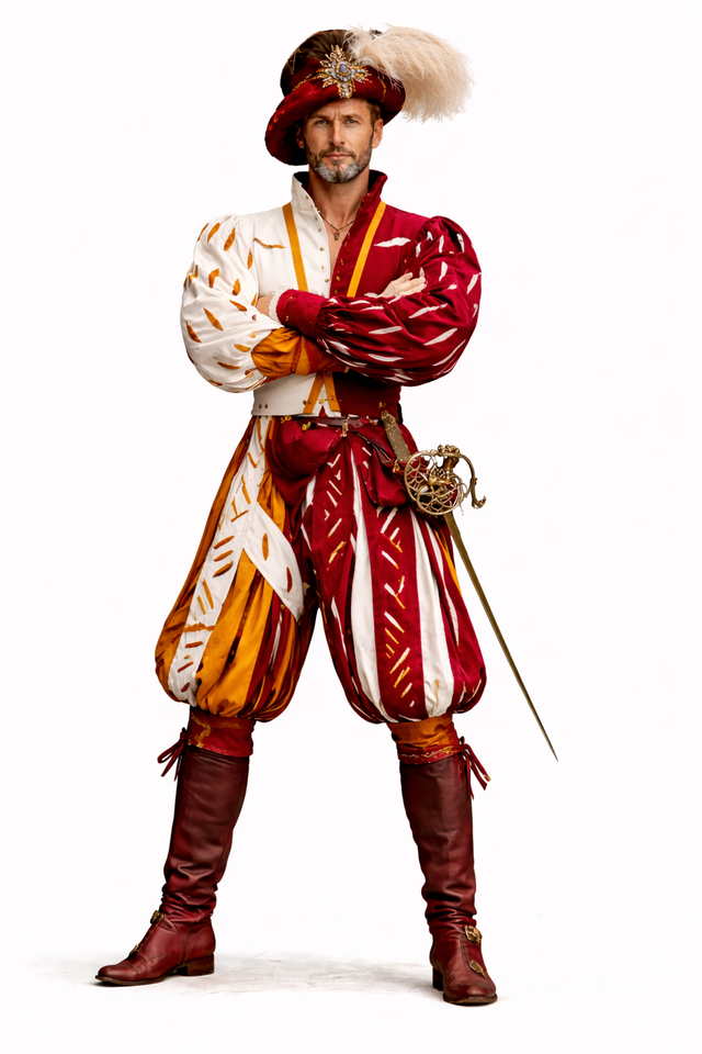 Renaissance German Landsknecht Outfit For Men-Medieval Festival Costume ...