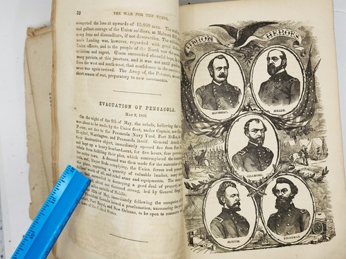 RARE ANTIQUE BOOK: PICTORIAL HISTORY OF THE WAR OF THE UNION 1866 Ann S ...
