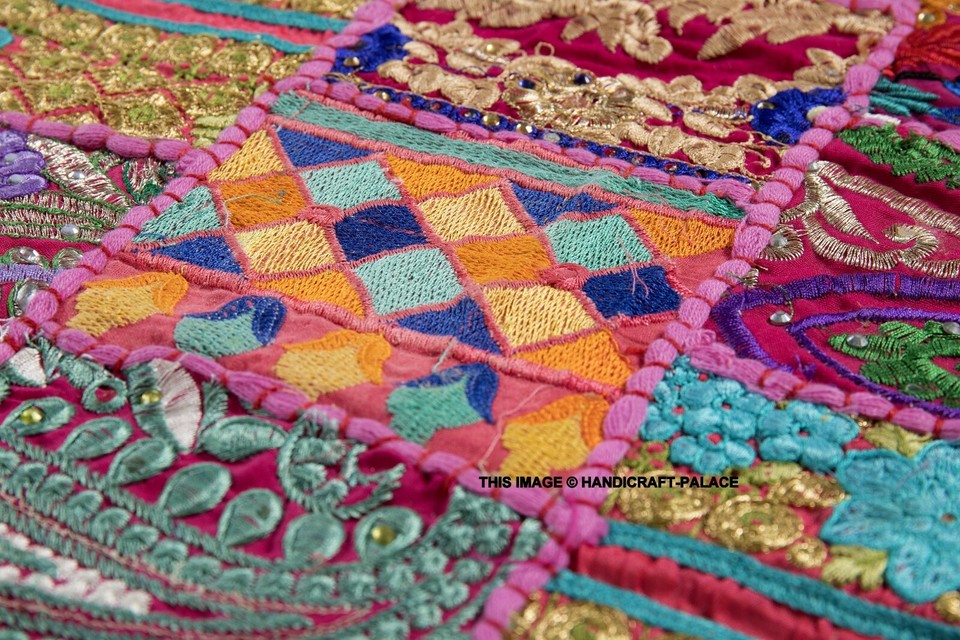 Indian Handmade Vintage Patchwork Table Runner Bohemian Wall Hanging ...