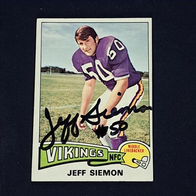 Jeff Siemon Signed 1975 Topps Card #268 Minnesota Vikings | eBay