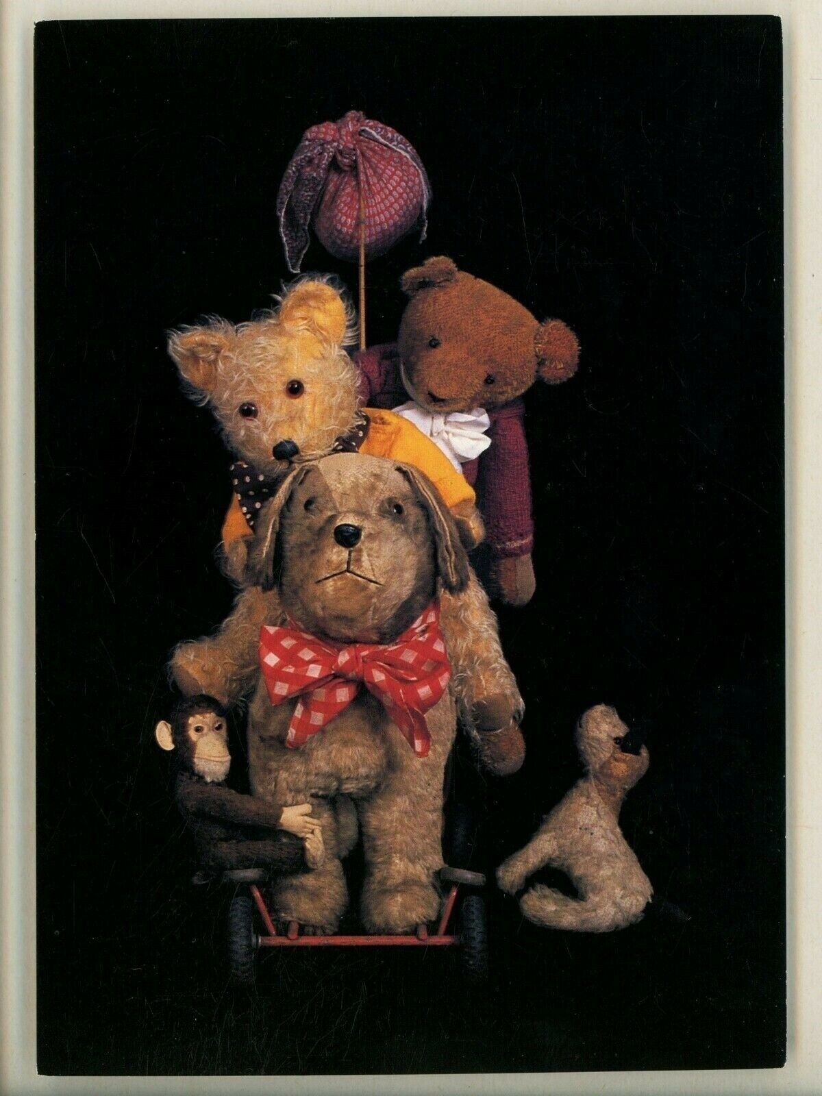 Teddy Bear chrome postcard Caroline Irwin photographed TPS11 monkey dog ...