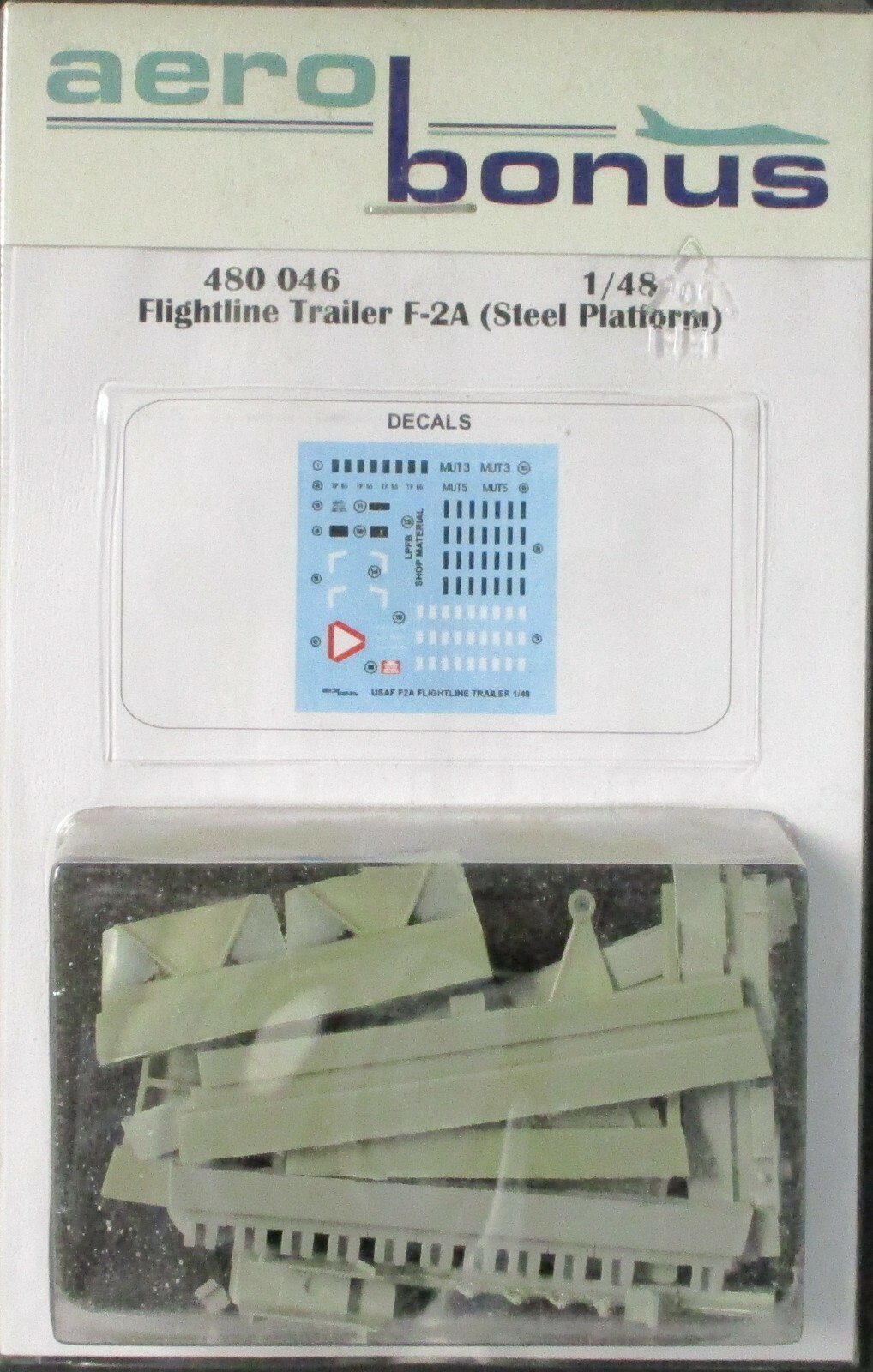 Aerobonus 1/48th Scale Resin Flightline Trailer F-2A Steel Platform ...