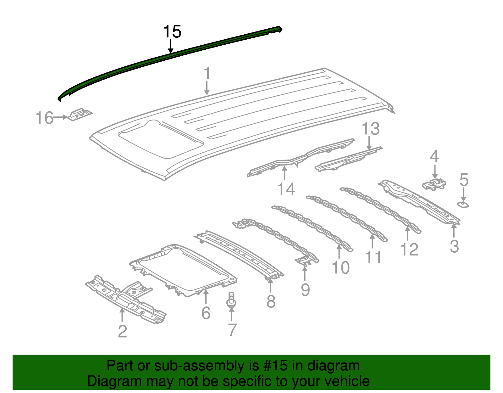 Genuine Toyota 2011-2020 Sienna Left Roof Drip Molding 75552-08020 | eBay