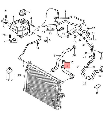 Genuine PORSCHE Cayenne Porsche 9PA Coolant Hose Return Hose ...