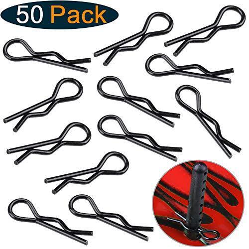 Hobbypark Small 1/16 1/18 Body Clips Bent Springy R Pins Black RC Car ...