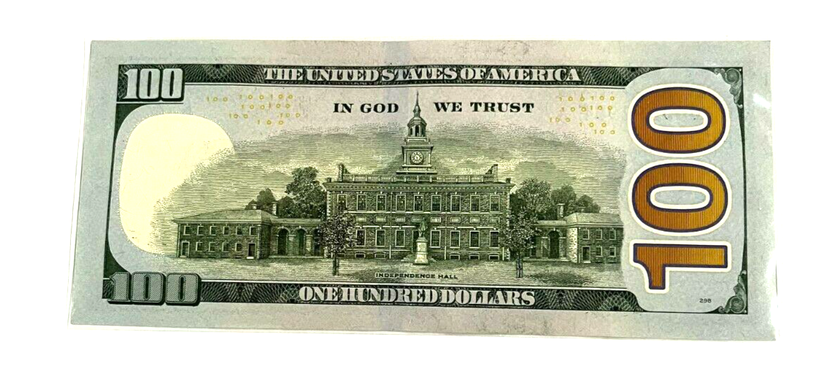 100 Dollar Biljet Achterkant