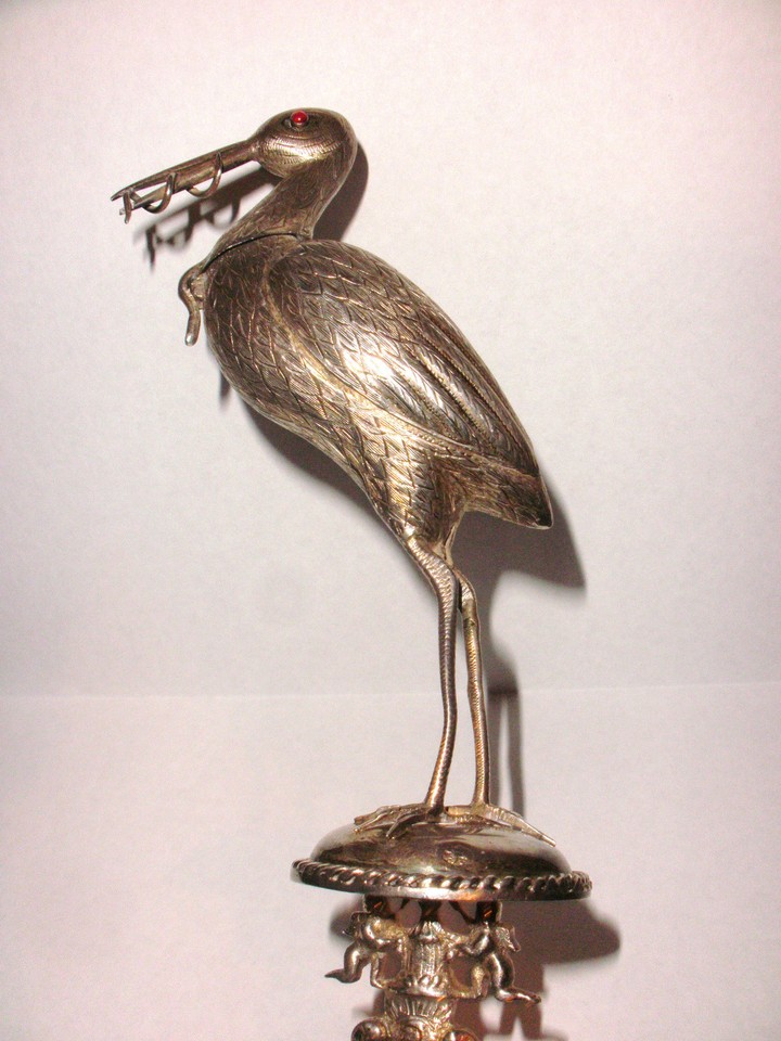 EXQUISITE ANTIQUE DUTCH 833 SILVER SERVING FORK & SPOON SET SPICE ...