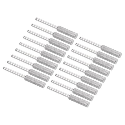 7/32 Inch Diamond Chainsaw Sharpener, 18 Pack Sharpening Stone, Silver ...