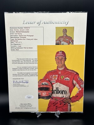 Michael Schumacher Signed Autographed Ferrari Formula 1 F1 Photo Card ...