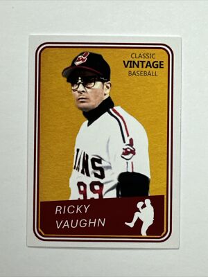 Ricky Vaughn, ‘Major League’ Movie - Charlie Sheen - Promotional Card ...