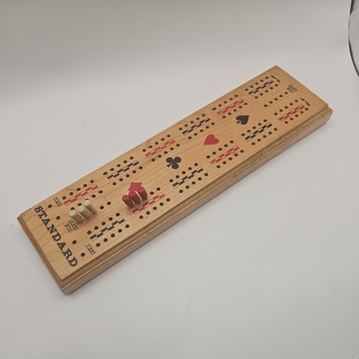 Vintage STANDARD Wooden Cribbage Board | eBay