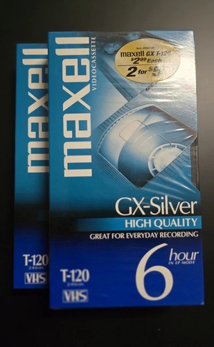 Lot Of 2 Maxwell Blank Tapes VHS T-120VCR Video Cassette Std Grade 6 ...