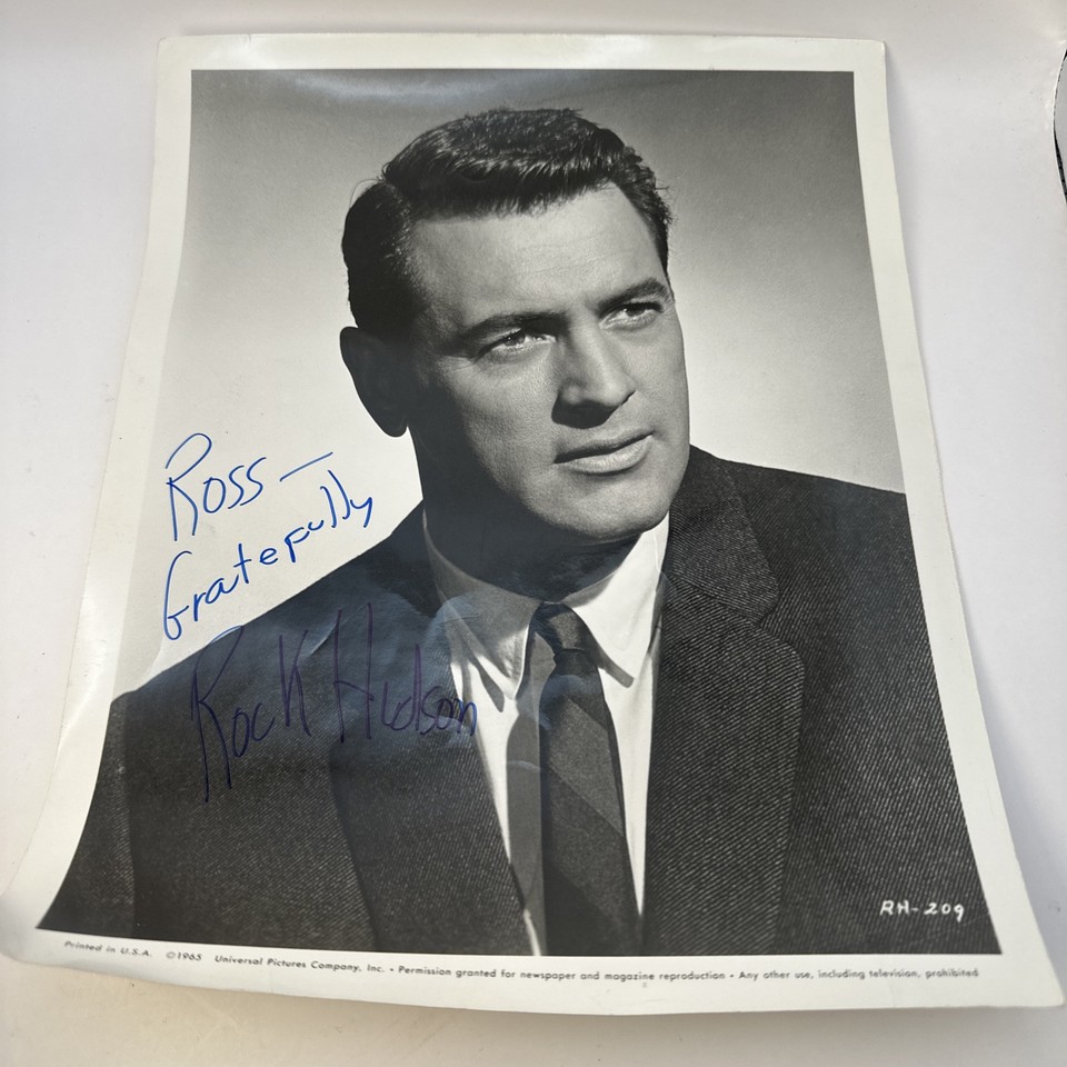Rock Hudson Vintage Signed 8 X 10 Photo Inscribed Autograph BB1 | eBay
