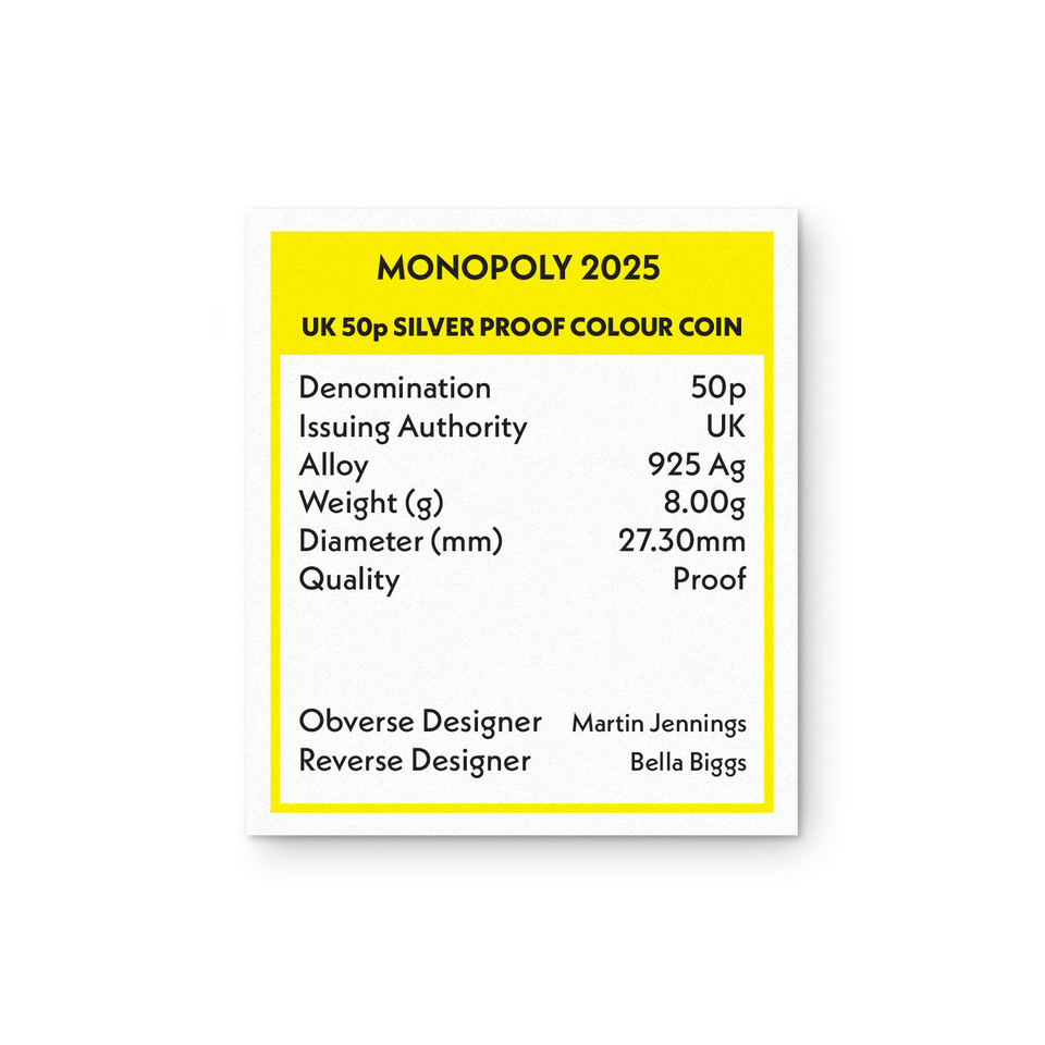 2025 Monopoly UK 50p Silver Proof Colour Coin *Pre sale* | eBay UK