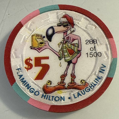 1997 FLAMINGO HILTON $5 #288 OF 1500 CASINO CHIP LAUGHLIN NEVADA | eBay