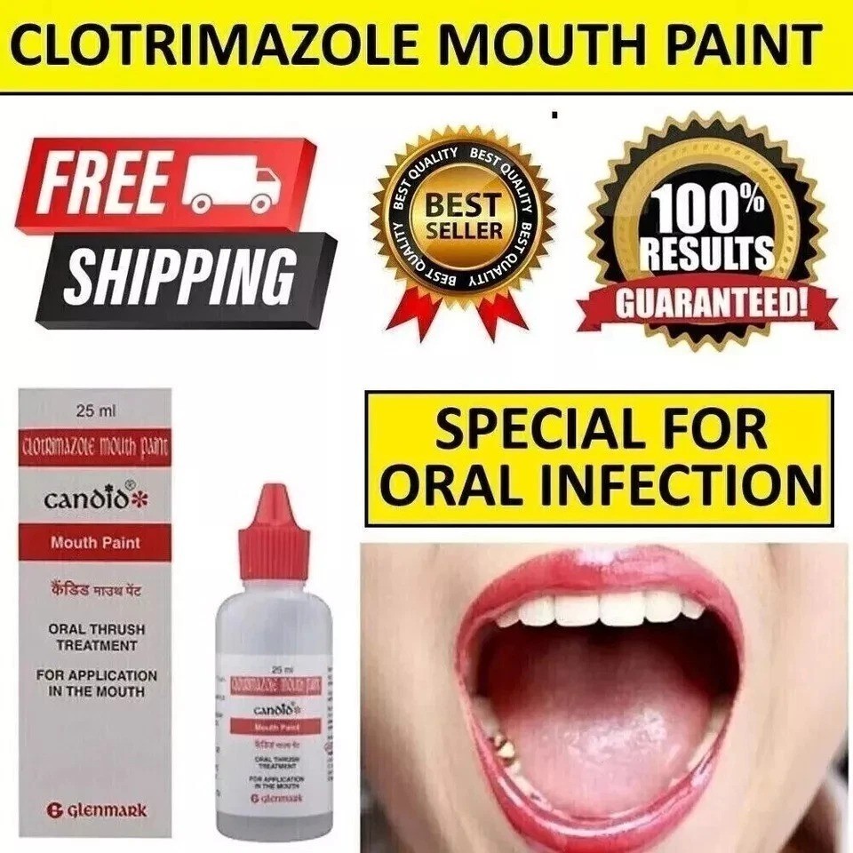 CANDID MOUTH PAINT FOR ORAL THRUSH TREATMENT FOR KILLS FUNGAL INFECTION ...