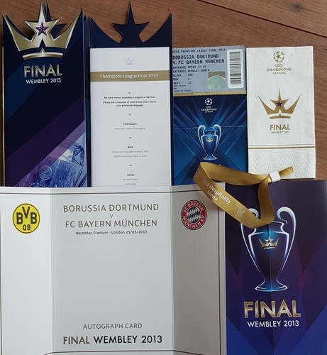 2013 CHAMPIONS LEAGUE FINAL BORUSSIA DORTMUND v BAYERN MÜNCHEN TICKET ...