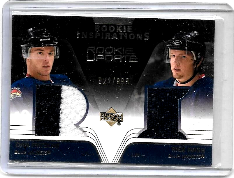 RICK NASH / DAN FRITSCHE 2002 UPPER DECK ROOKIE UPDATE DUAL GAME USED ...