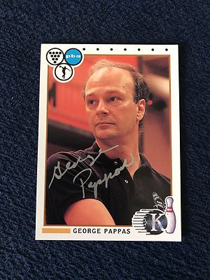 Signed Trading Card George Pappas PBA Bowling Legend Autographed ...