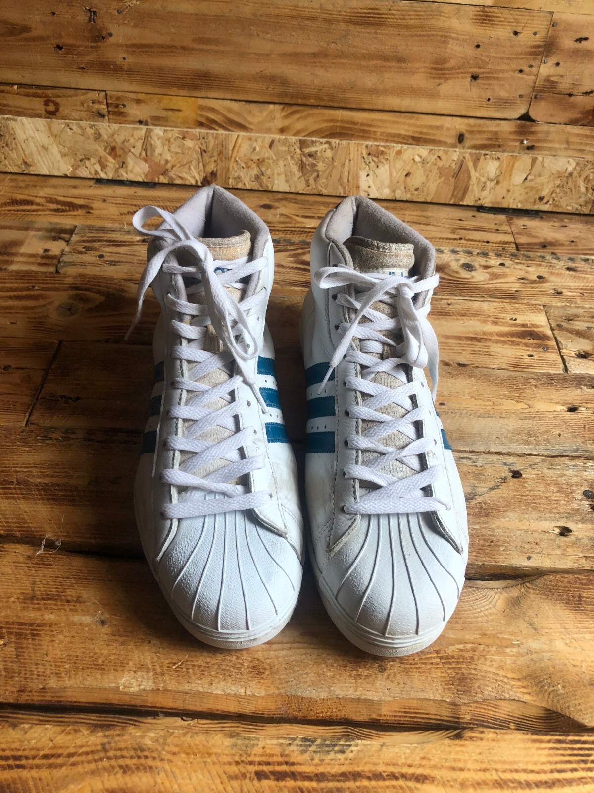 Rare Vintage Adidas pro model hi-top made in Korea U… - Gem