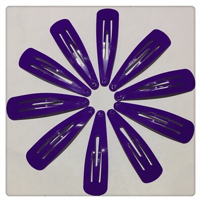 10 Pcs Purple Hair Snap Clip Women girl School Clips Barrette 5 cm ...