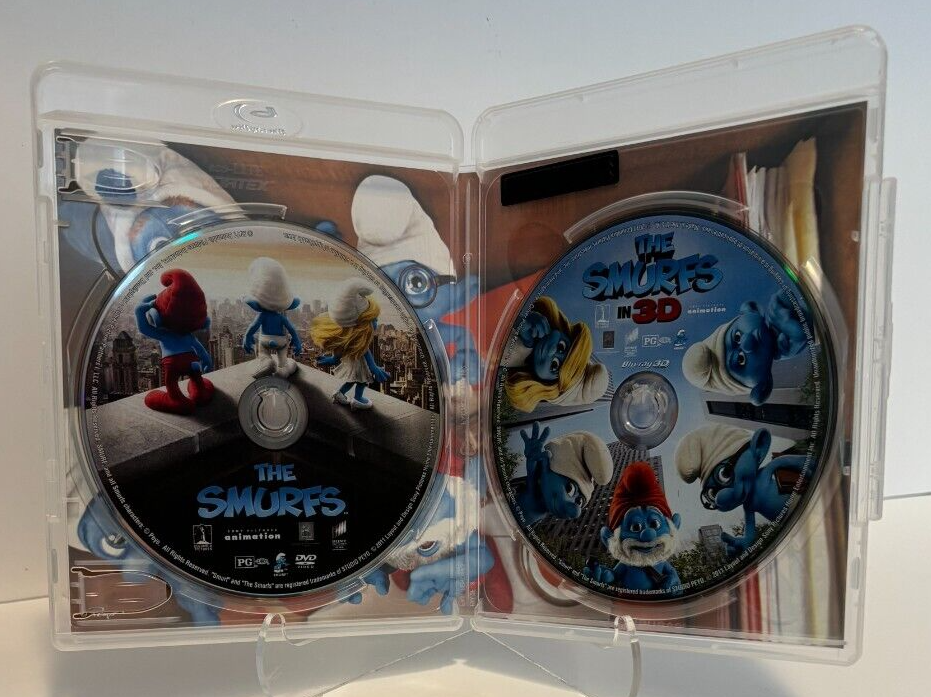 The Smurfs 1 & 2 3D (Blu-ray 3D/2D + DVD) Adventure, Animation, Comedy ...