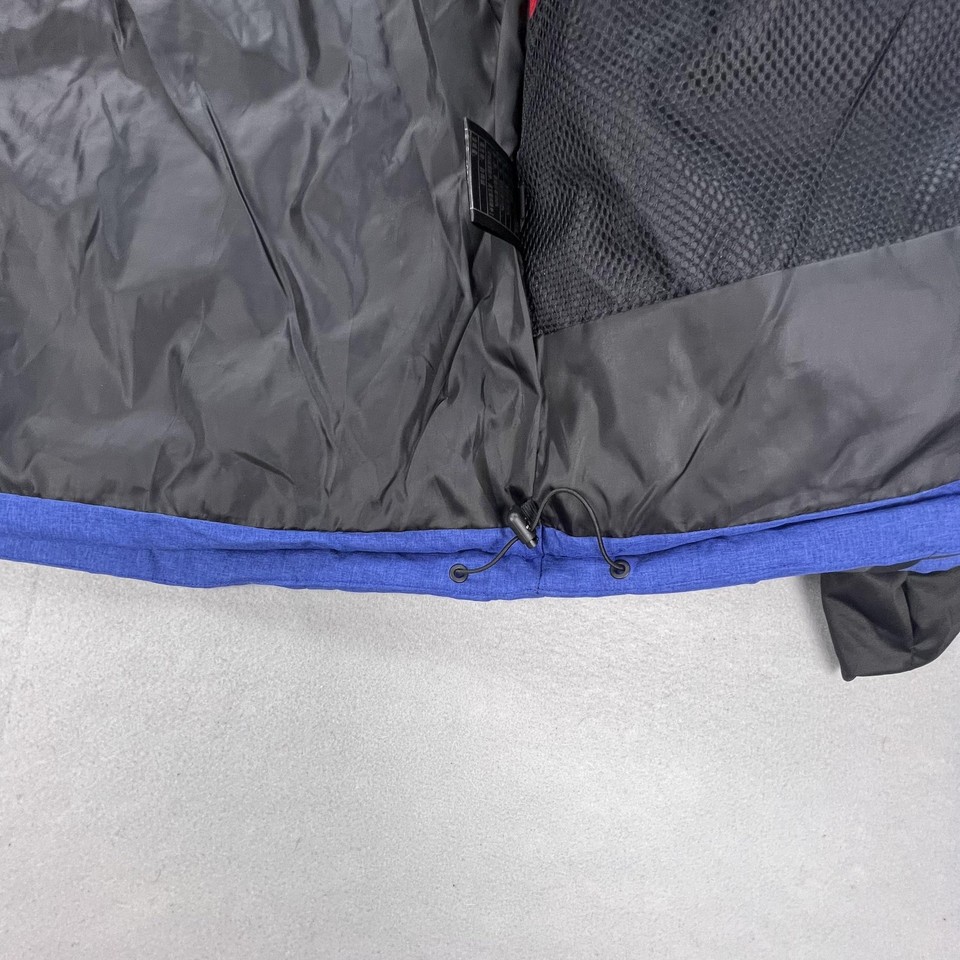 Down FkOw Jacket Womens Large Blue Hooded Puffer Ski Snowboard Winter ...