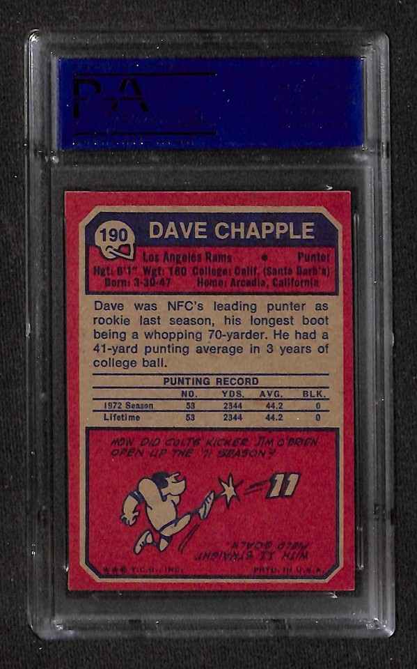 1973 TOPPS #190 DAVE CHAPPLE PSA 8 NM-MT 15614379 | eBay