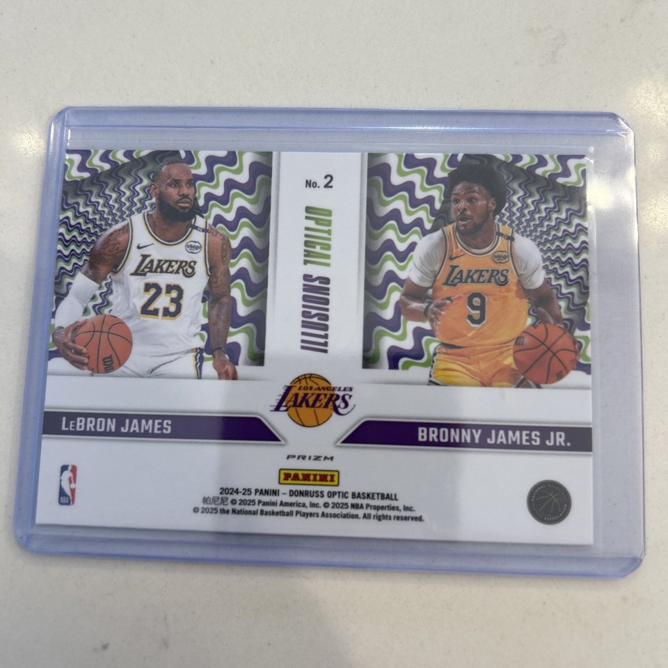 2024-25 Panini Donruss Optic Optical Illusions LeBron James Bronny ...