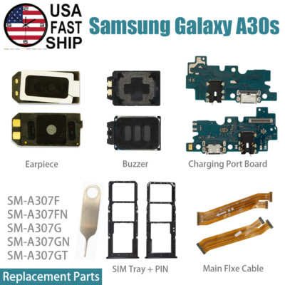 LCD Flex Cable Earpiece Loud Speaker SIM Tray For Samsung Galaxy A30s ...