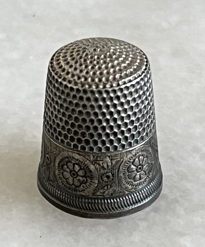 Vintage 925 Sterling Silver Floral Thimble | eBay