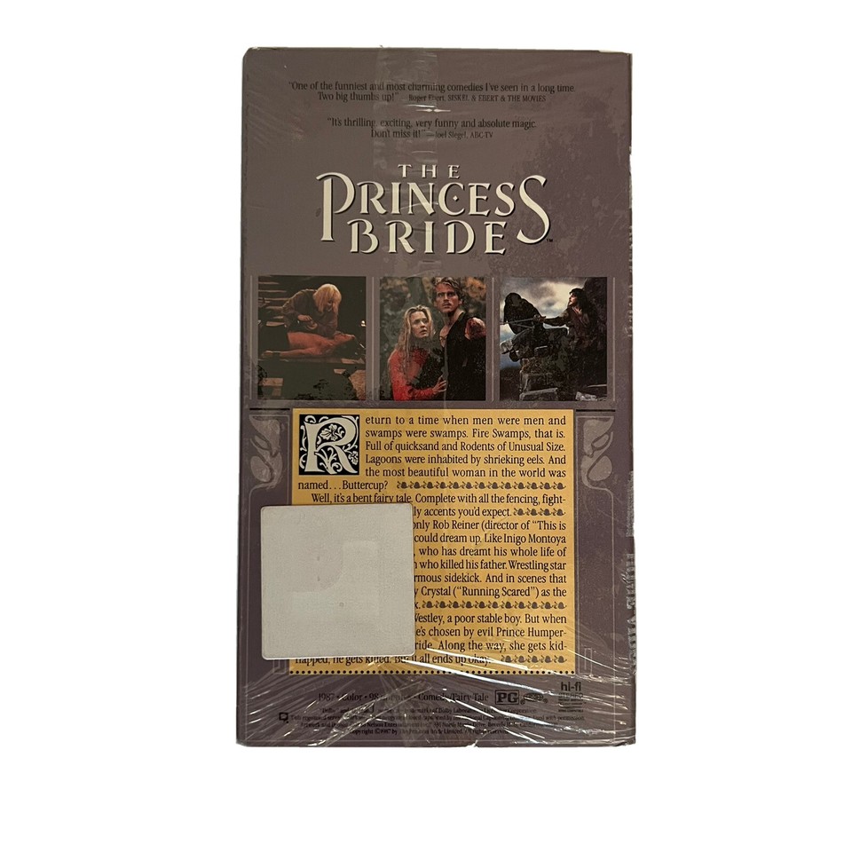 The Princess Bride (VHS, 1987) Cary Elwes, Robin Wright Nelson ...