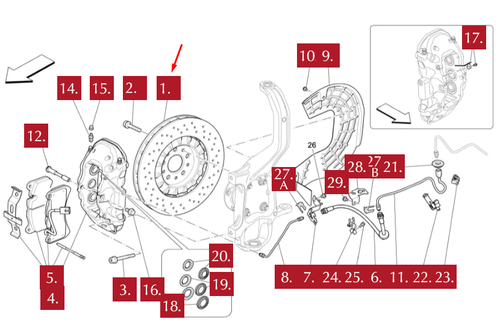 Maserati Front Brake Disc for Quattroporte P/n 670030935 for sale ...