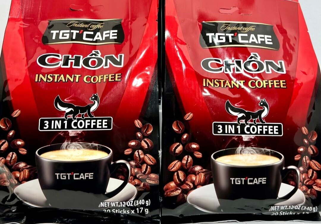 TGT Cafe Chon 3-In-1 Instant Coffee 20 Sticks x 17g (Pack of 2)~Exp 10 ...