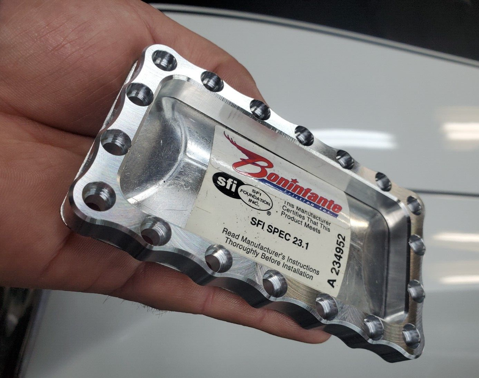 SMALL SFI Burst Panel Clear Anodize Top Cover Intake Manifold boosted ...