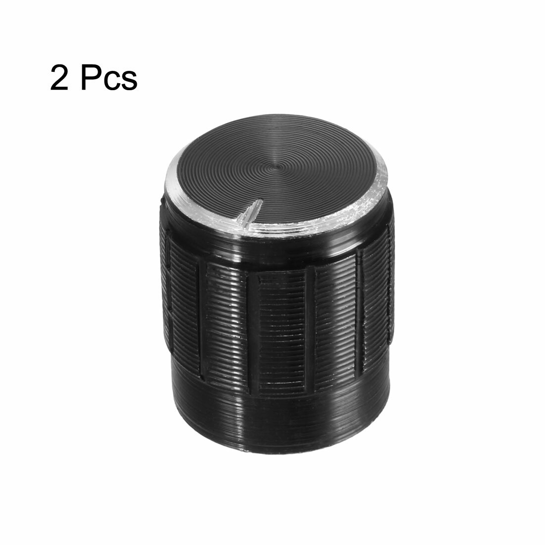 2Pcs 6mm Insert Shaft 17 x 14mm Aluminum Alloy Potentiometer Rotary ...