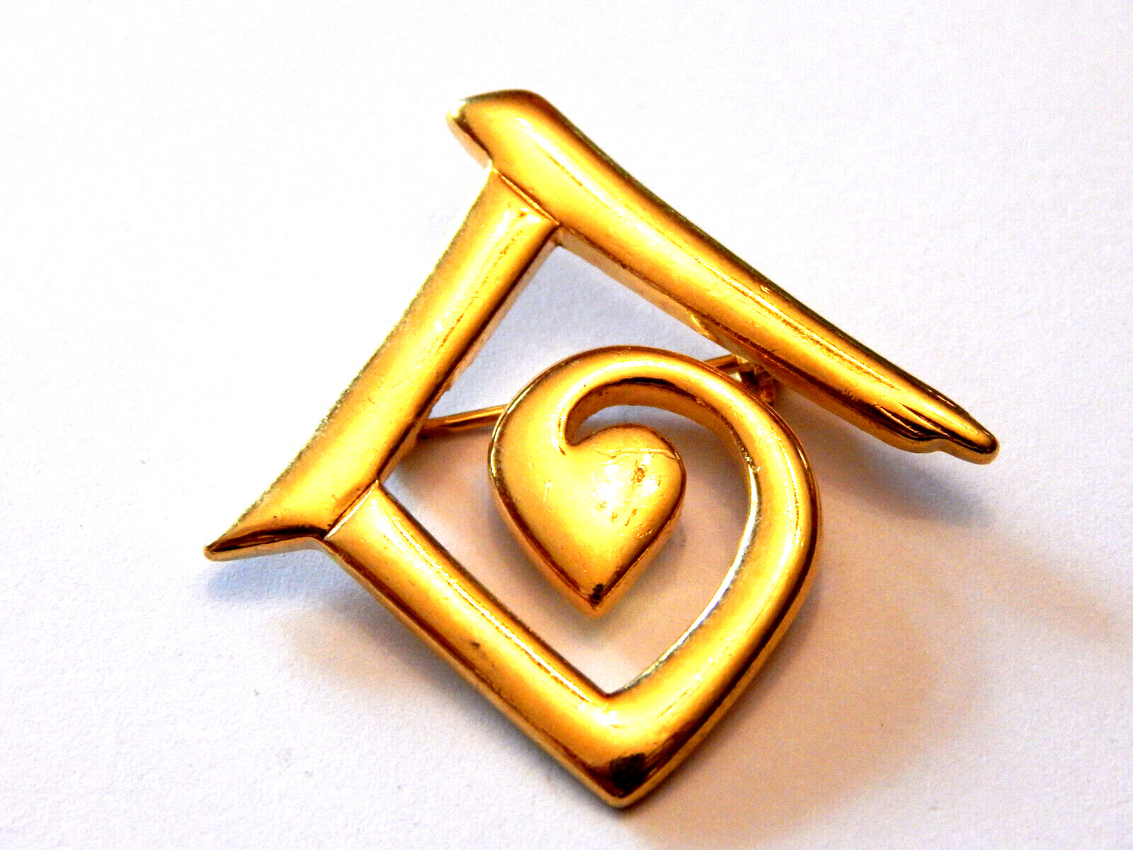 Rare Vintage Signed United Nations Gold Tone Brooch L… - Gem