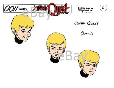 JONNY QUEST MODEL SHEET PRINT Hanna Barbera - JONNY QUEST HEADS | eBay