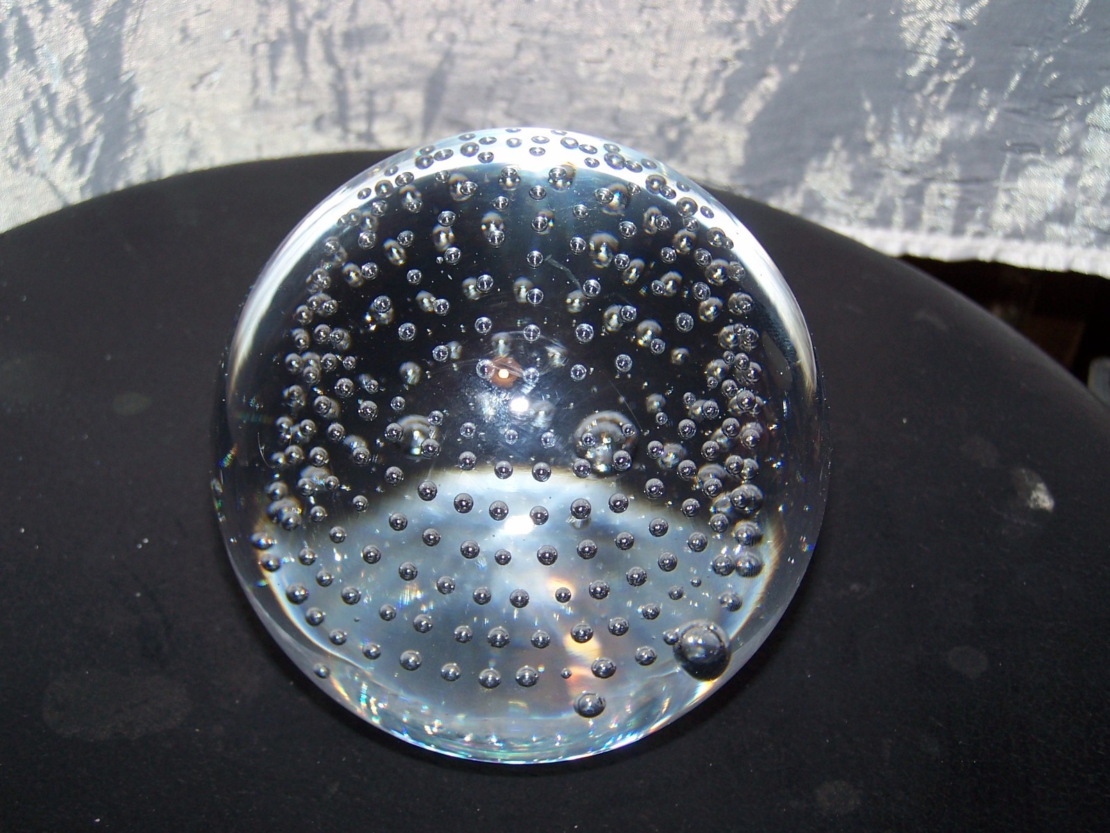Vintage Control Air Bubbles Crystal Ball Clear Glass Paperweight 4 ...