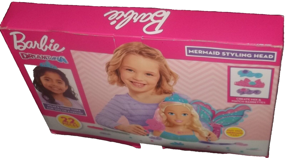 BARBIE DREAMTOPIA MERMAID STYLING HEAD W/ 22 PIECES+ TIARA FOR YOU ...