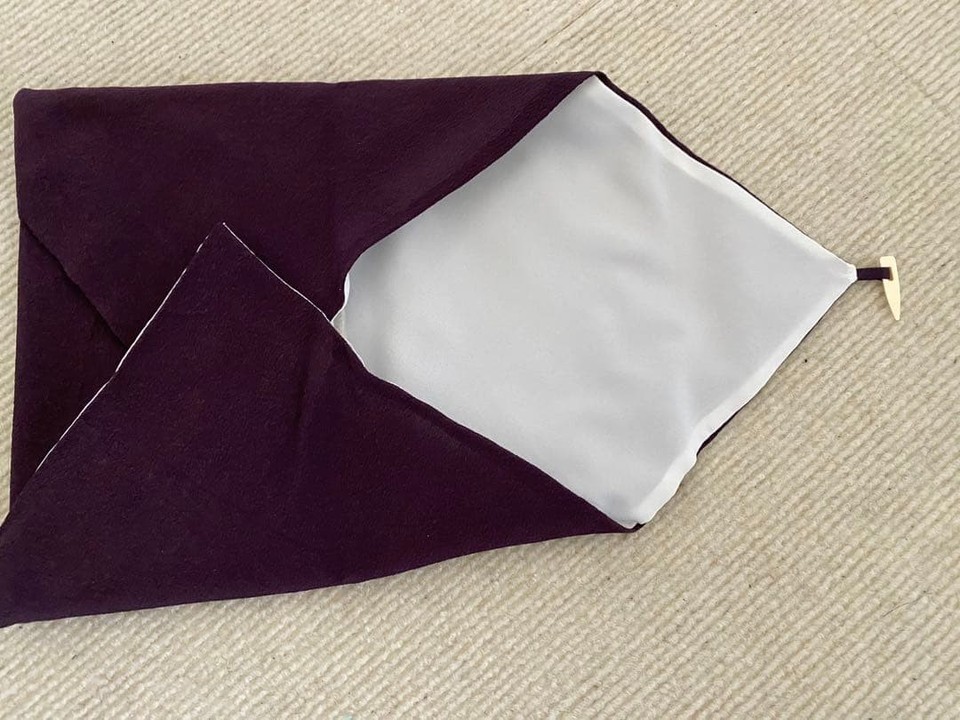 Tea ceremony cloth purple white with box | eBay