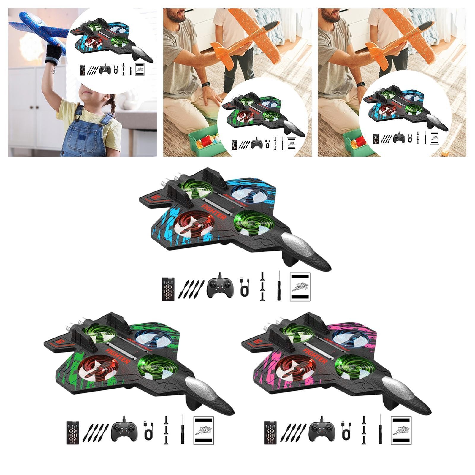 Remote Control Airplane 360° Flip Fighter Model with LED | eBay UK