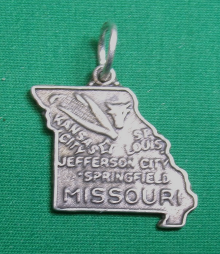 STERLING SILVER "MISSOURI" STATE MAP CHARM | eBay