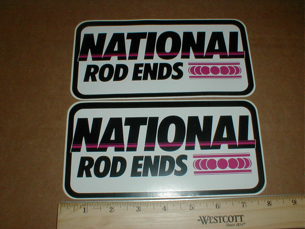 2 VTG National Rod Ends Hot Rod contingency Drag racing decal sticker ...