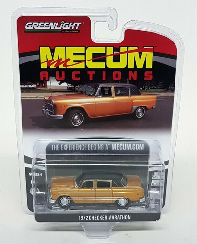 Greenlight 1/64 1972 Checker Marathon Mecum Auctions Diecast Model Car ...