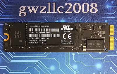 128GB Sandisk SSD SD6PQ4M-128G-1021 Macbook Pro 655-1837C Apple SSD ...